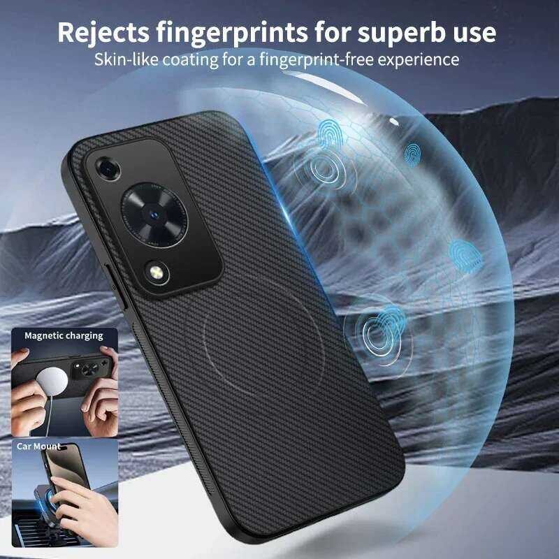 AA Magnetic Silicone Case For Huawei Nova Y72s Y91 Wireless Charging ...