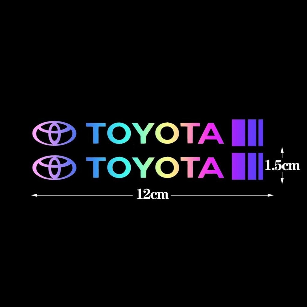 Toyota Rainbow Logo Car Wiper Modified Sticker Vinyl Accessories Decals ...