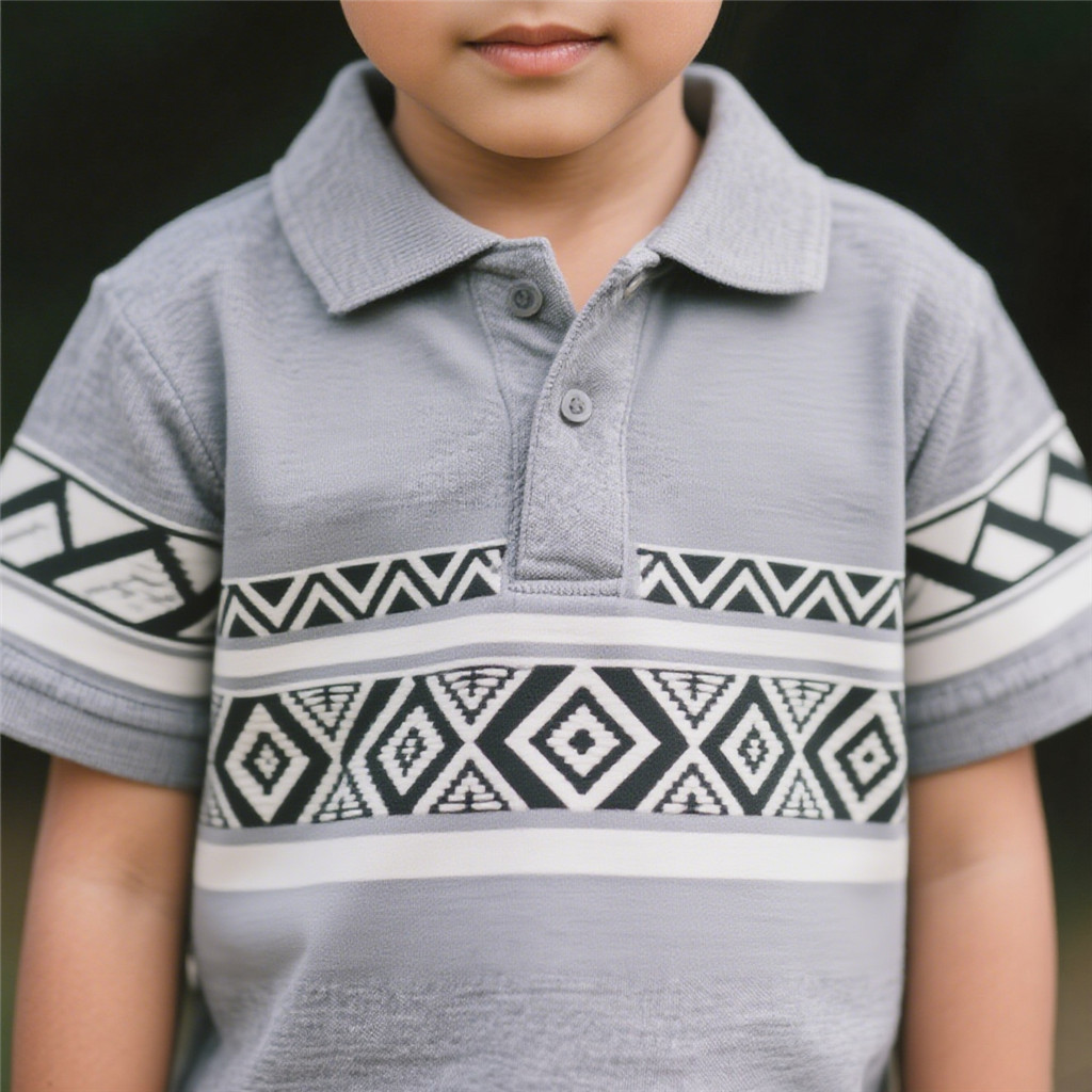 Modern Barong POLO Shirt for Men Pinya Jusilyn Polo Barong POLO Short ...