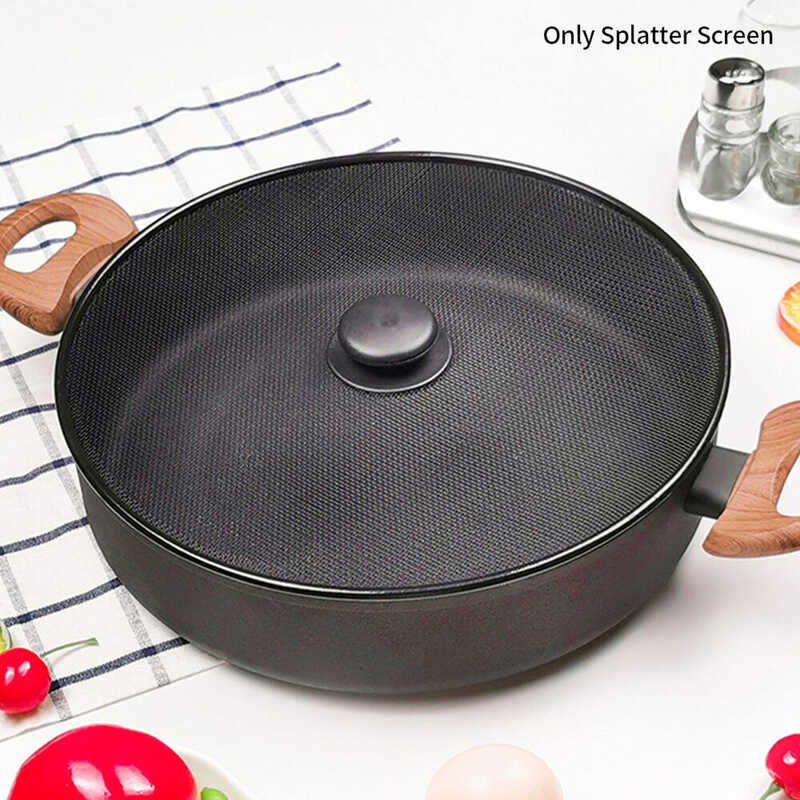 33Cm Splashproof Fine Mesh Grease Guard Kitchen Filter Cover Lid Oil ...