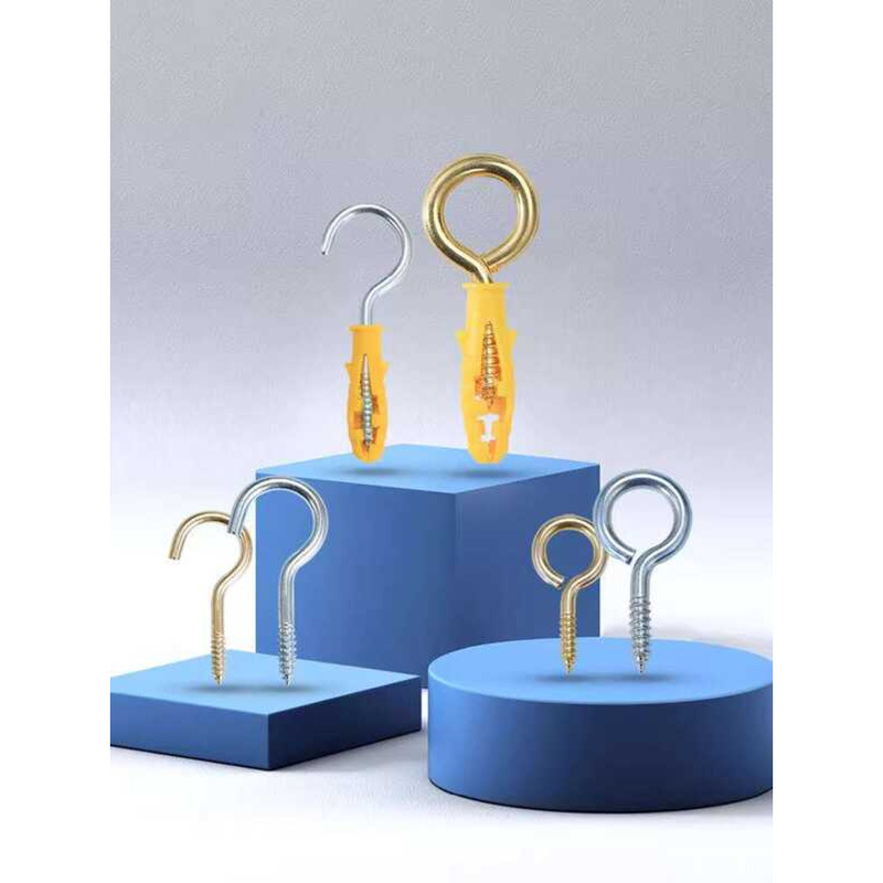 Hook Self-Tapping Hand-Tightened Expansion Hooking Ring Screws Iron ...