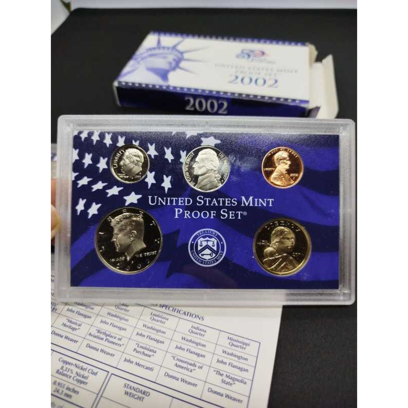 2002 COD State Quarter Proof (1 Set Of 10 Coins) Coin Collection (1 ...