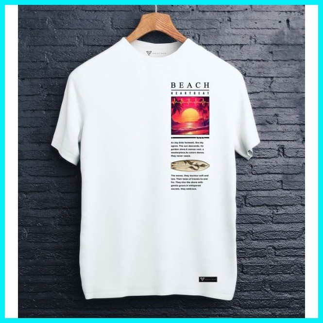 BEACH HEARTBEAT - 100% Cotton T-Shirt - Vortex Wear PH | Shopee Philippines