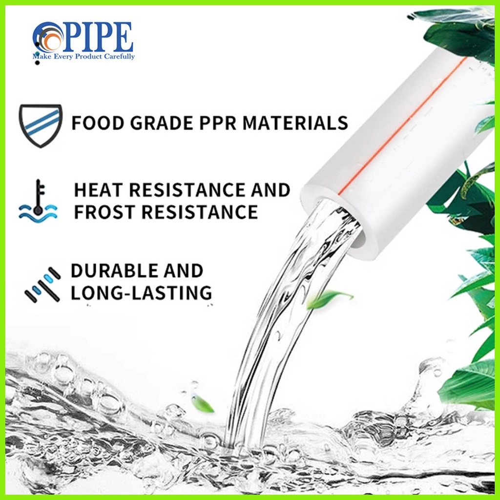 ⚠ Ecopipe Heavy Duty PPR pipe 4M pn20 1/2 20mm 3/4" 25mm 1" 32mm Cut ...