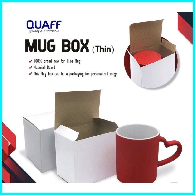 White Mug Box Plain Color White (50 pcs) | Shopee Philippines