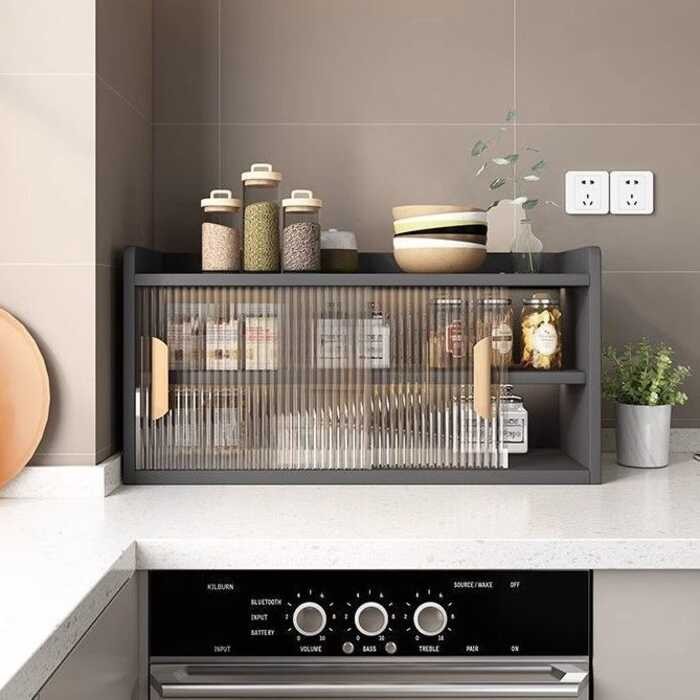 Honeycomb Aluminum Alloy Kitchen Desktop Sideboard Coffee Cup Storage ...