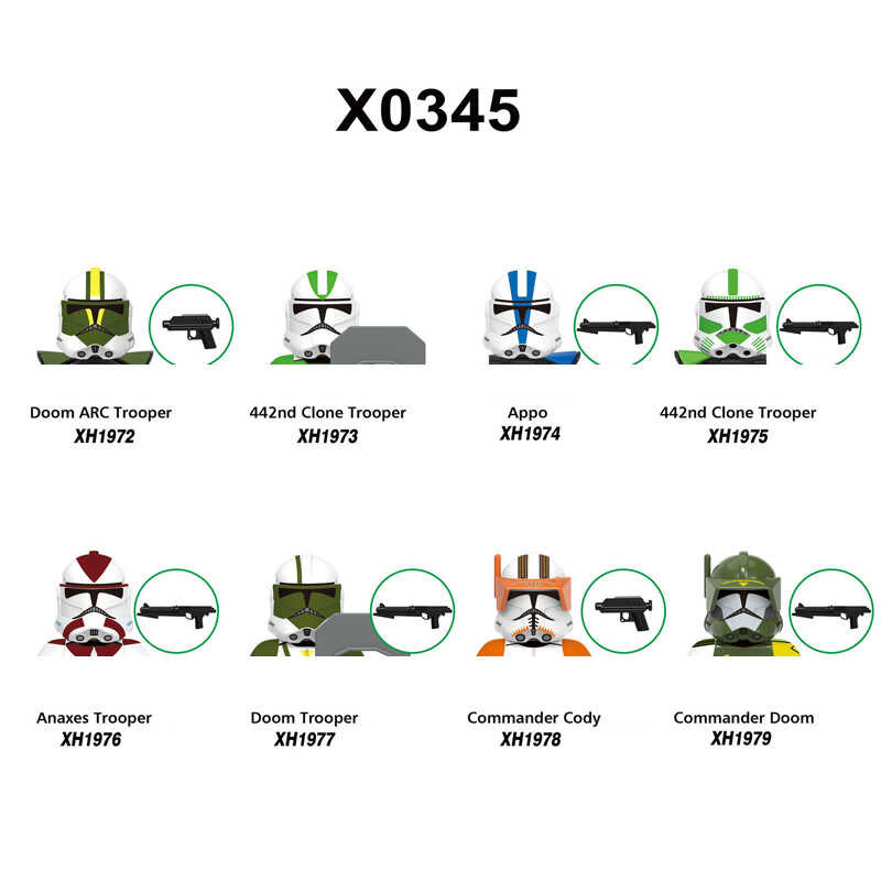 731 Binuo Ng Mga Block 8Pcs/Set Clone Brick Galictic Marines Figure ...