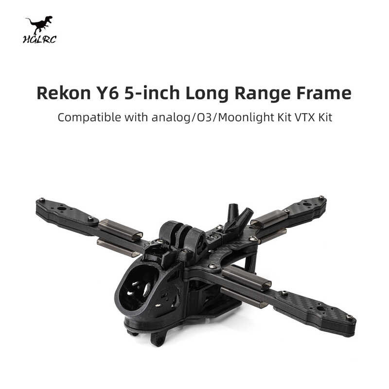 HGLRC Rekon Y6 5-Pulgada Frame Compatible Analog/O3/Moonlight Kit VTX ...
