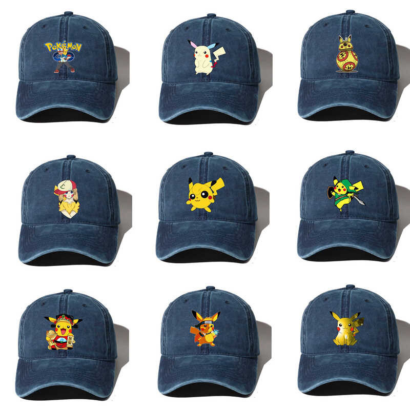 Anime Baseball Cap Pikachu Psyduck Blastoise Bulbasaur Charmander ...