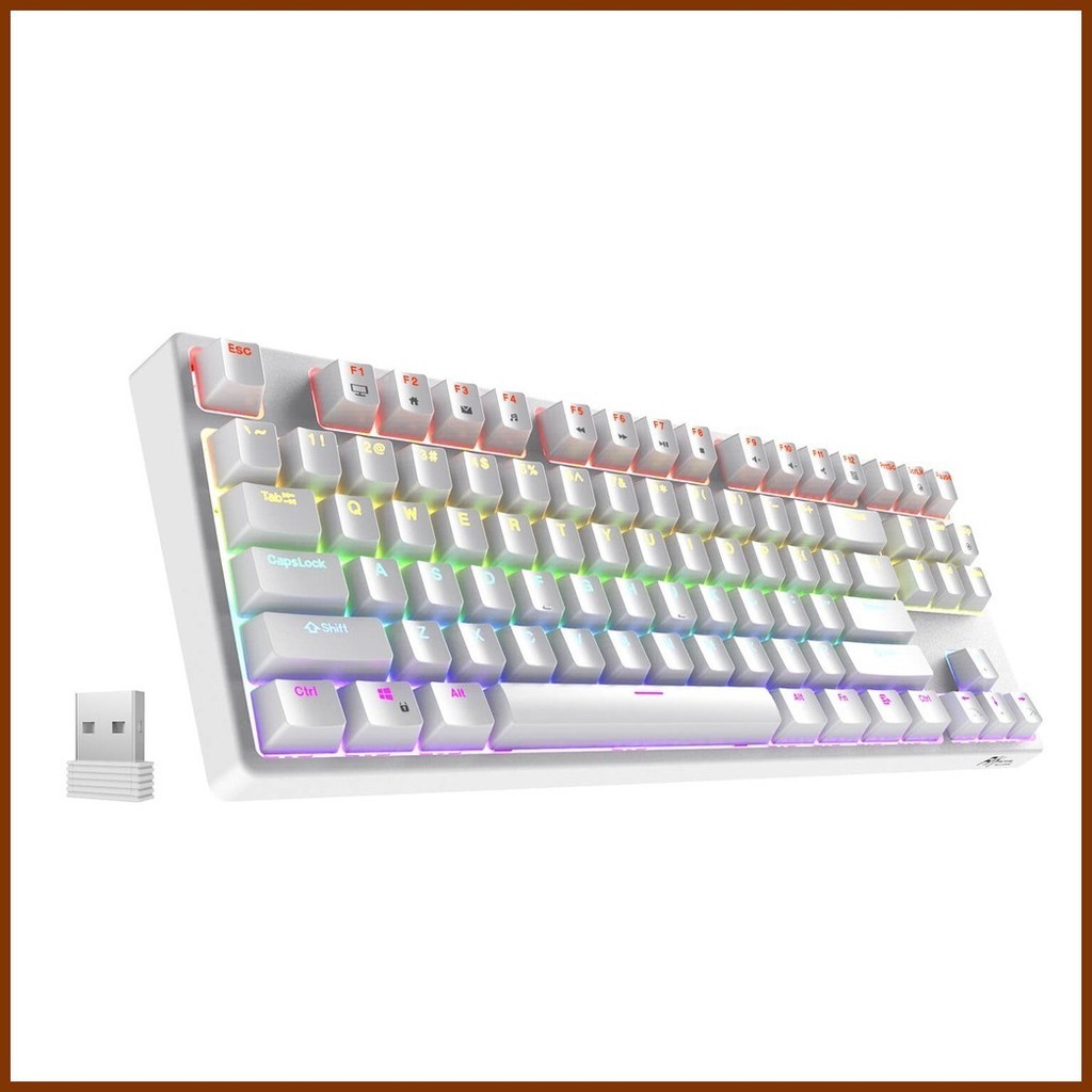Royal Kludge RK87 Tri-Mode RGB 87 Keys Hot Swappable Mechanical ...