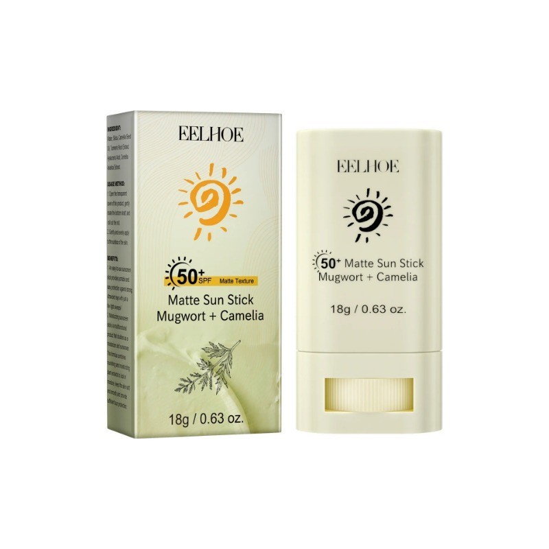EELHOE Matte Sun Stick Sunscreen Refreshing SPF 50+ UV Protective Oil ...