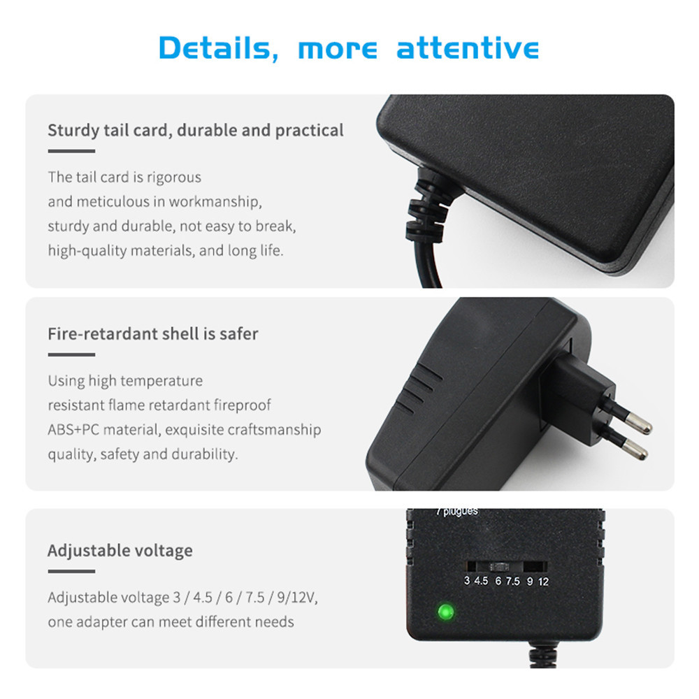 Adjustable Charger Multi Voltage Power Supply Adapter AC 220V TO DC 3V ...