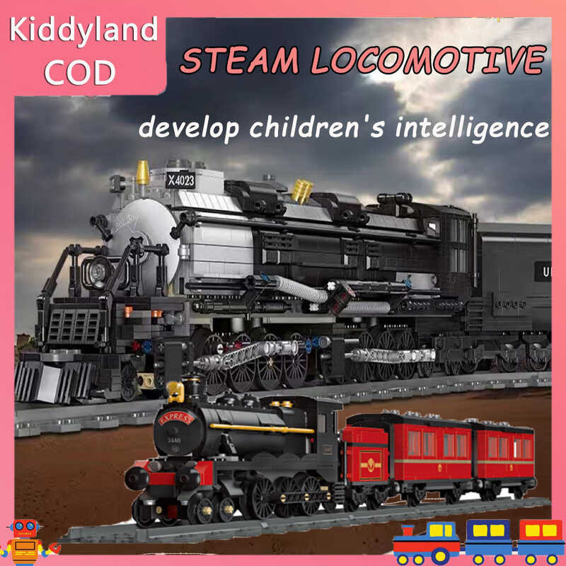 Building Train Blocks Lego Steam Locomotive Block Set Brain Game ...