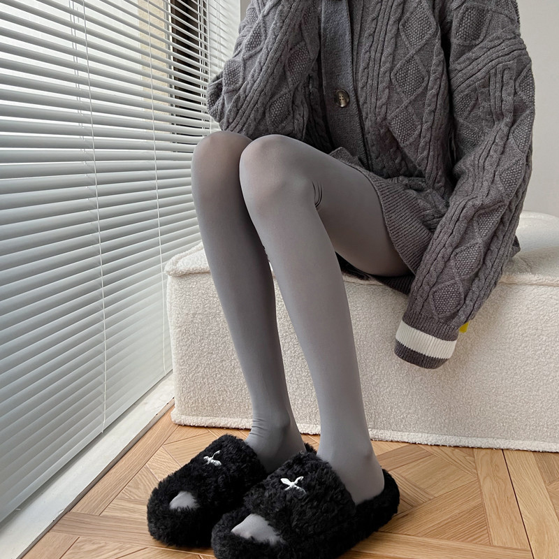 Women Grey Stockings High Elastic Matte Large Size Velvet Pantyhose ...