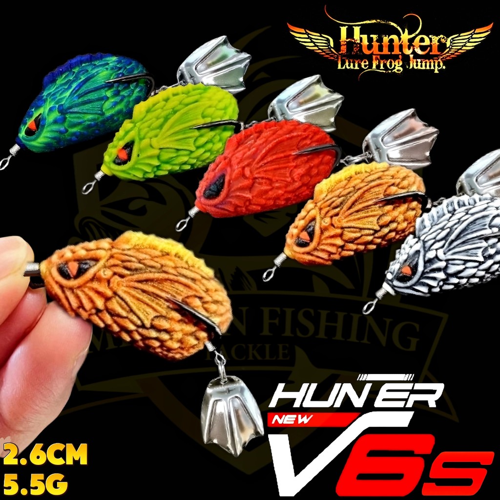 Hunter V6S Soft Frog 2.6cm/5.5g Umpan Katak Tiruan Getah Casting ...