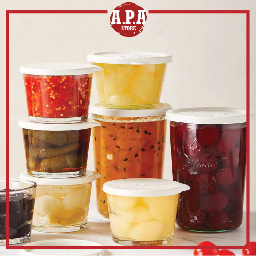 APA Mini Colorful Modern Spice Glass Jar Food Storage Lid Airtight ...
