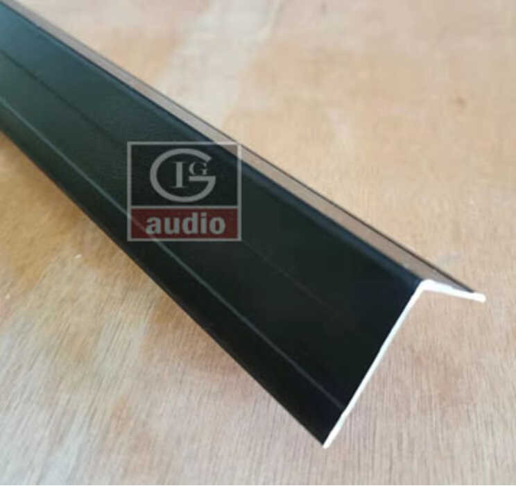 Black Aluminum Angle Bar at Tongue & Groove 9mm (3/8 pulgada) plywood ...