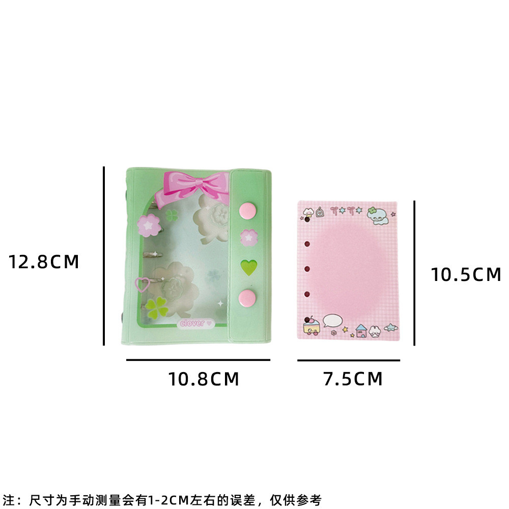 M5 Four-leaf Clover Cartoon Loose-leaf Notebook Girl Transparent ...