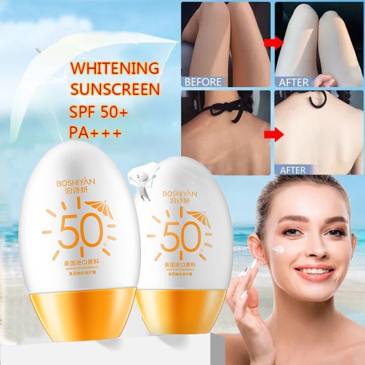 YANJIAYI 50ml Spf50+ Sunscreen Cream Uv Protection Premium Brightening Lotion Refreshing Non ...