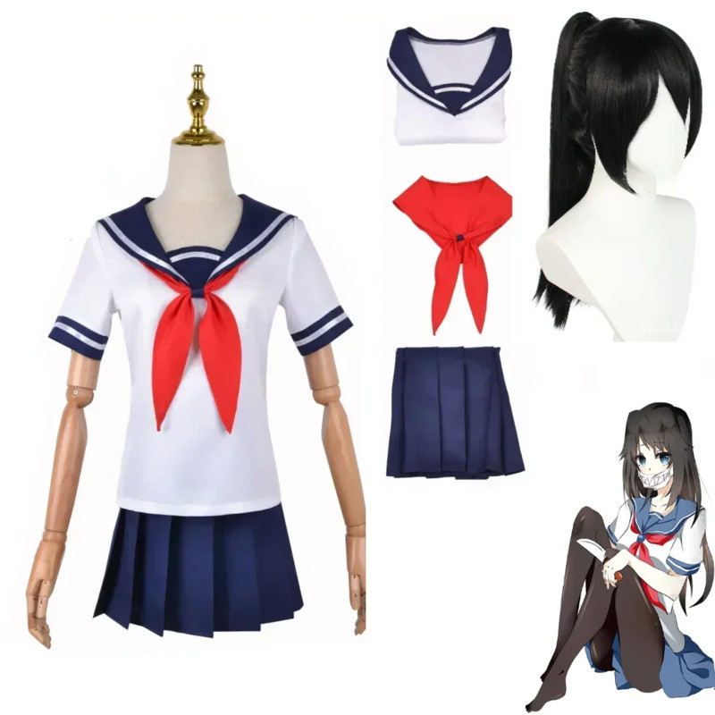 キ Yandere Simulator Ayano Aishi Cosplay Costumes Anime Game Girls JK ...