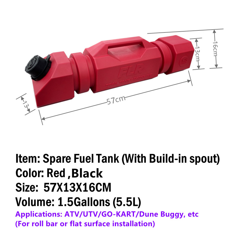 5.5L (1.5Gallons) Jerrycan Gas Can Gasoline Diesel Fuel Tank Can Oil ...