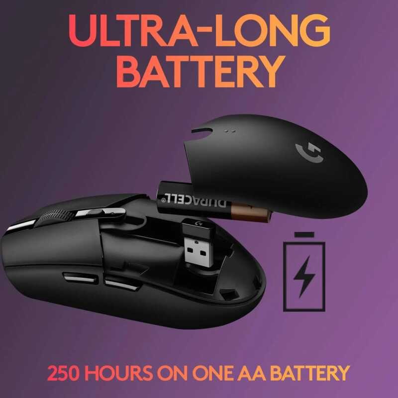 Logitech - Wireless Gaming Mouse G304 Lightspeed, Hero 12K Sensor ...