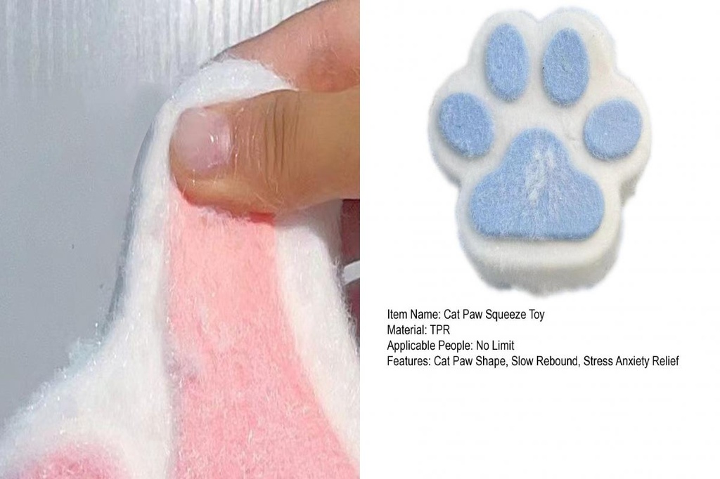 supperbig* Pet Paw Sensory Toy Anxiety Relief Cat Paw Toy Colorful Cat ...