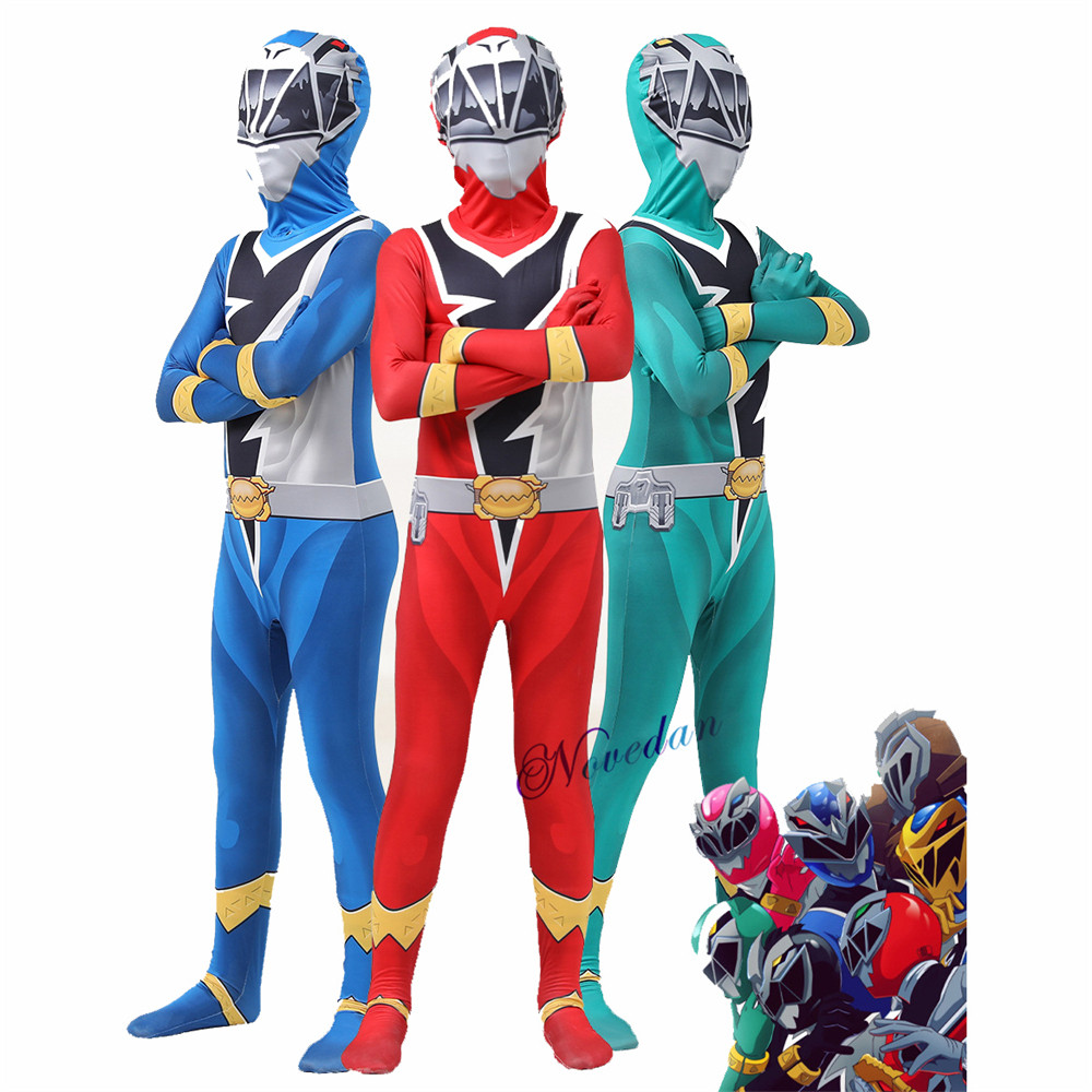 ♀ Men Boy Power Superhero Kishiryu Sentai Ryusoulger Cosplay Rangers ...