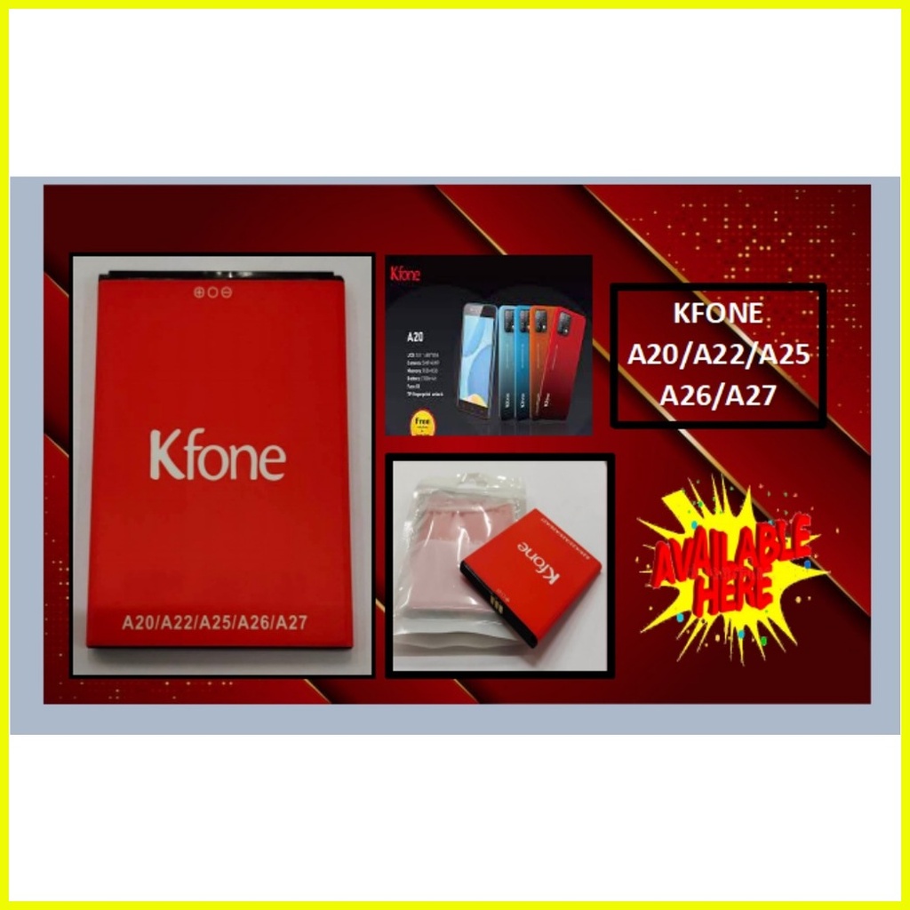 ORIGINAL KFONE BATTER COMPATIBLE FOR A20/A22/A26/A27 | Shopee Philippines