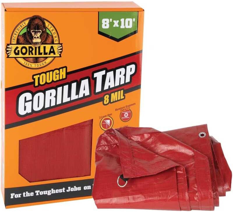 8 'x Gorilla 10' Tough Tarp (97031) - Heavy duty, waterproof, and ...