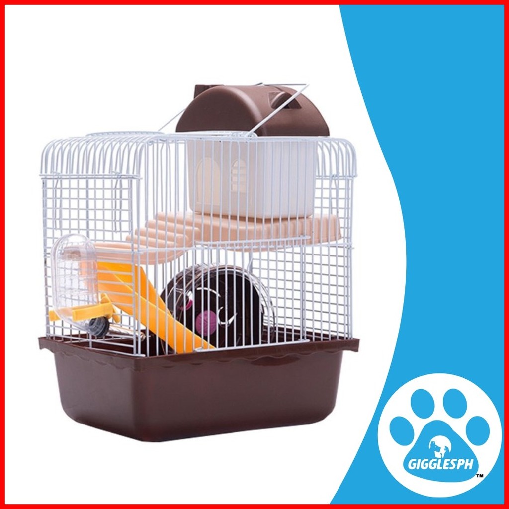 ๑ 2 Floors Storey Hamster House Cage With Slides and Accessories ...
