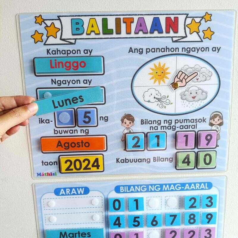 Balitaan Chart | Available In BIG SMALL (English, Tagalog, And Waray ...