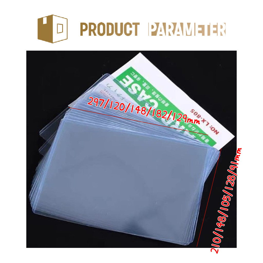 Hard Card Case A4/A5/A6/B6/B7-Clear Waterproof Plastic For Certificates ...