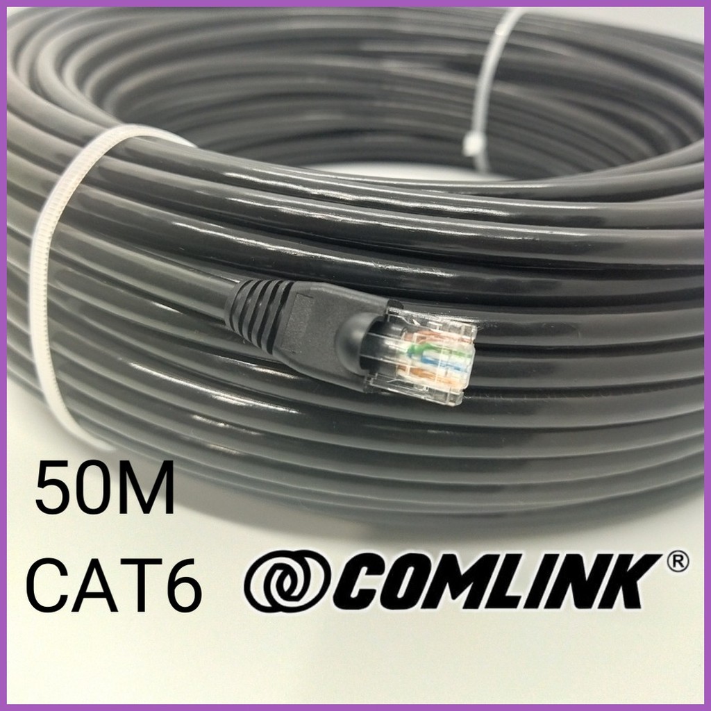 50M CAT6 Lan Cable 50 Meters COMLINK Outdoor UTP Ethernet Patch Cable ...