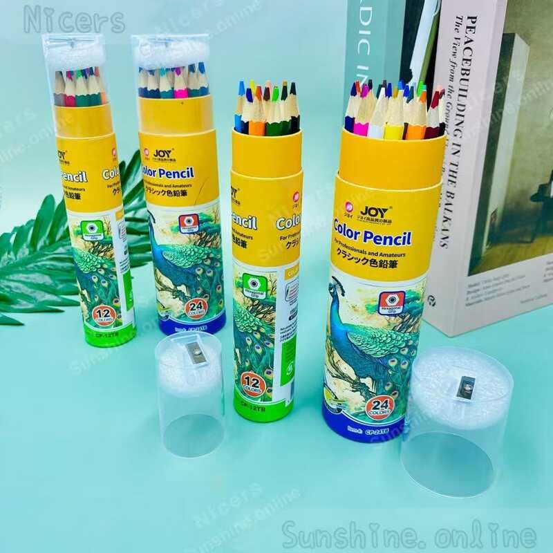12'S And 24'S Joy Color Pencil With Tube Sharpener 7Inchs Long Colored ...