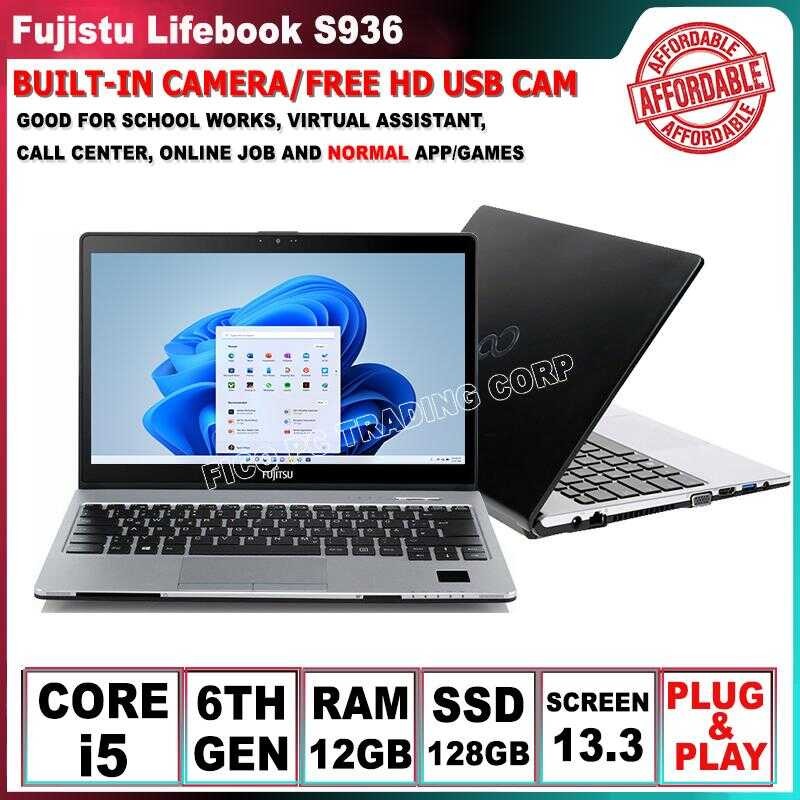 Fujitsu Lifebook S936 13.3 Inches Core I5 6Th Gen 12Gb Ram/Memory 128Gb ...