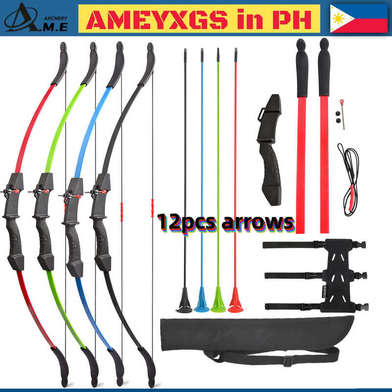 Kids Archery Recurve Bow Set Arrows Children Target Gift Outdoor Right ...