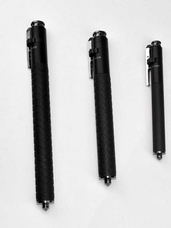 Automatic Spring Stick Pen Stick Three-Section Stick Self-Defense ...