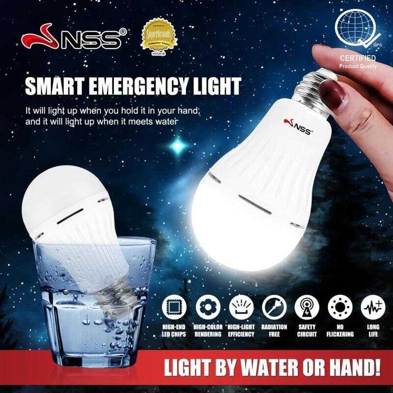 NSS RECHARGEABLE Light, LIGHT BULB FOR EMERGENCY LONG LASTING BATTERY ...