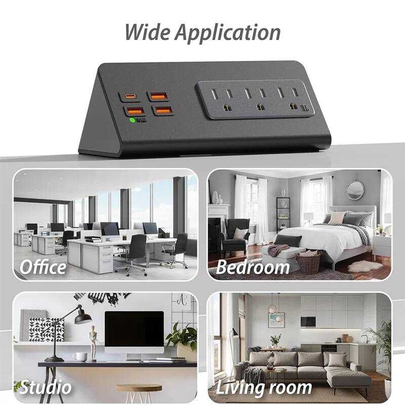 Sockets M-Clamp Power Strip With Usb-C 3 AC Outlets 4 Fast Charging USB ...