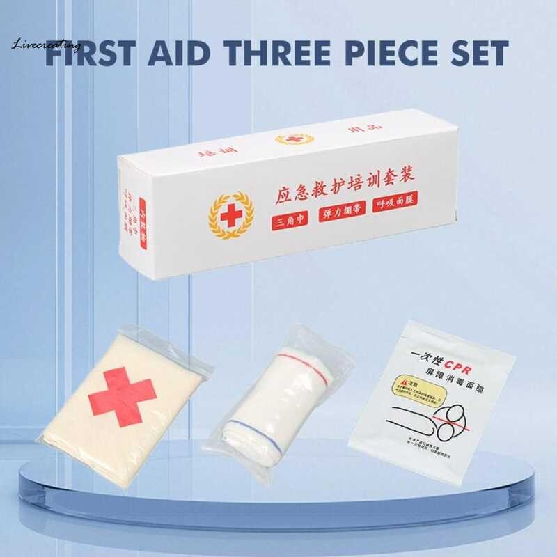 Tt LC Disposable First Aid Kit 3-Piece Set Triangular Elastic Bandage ...
