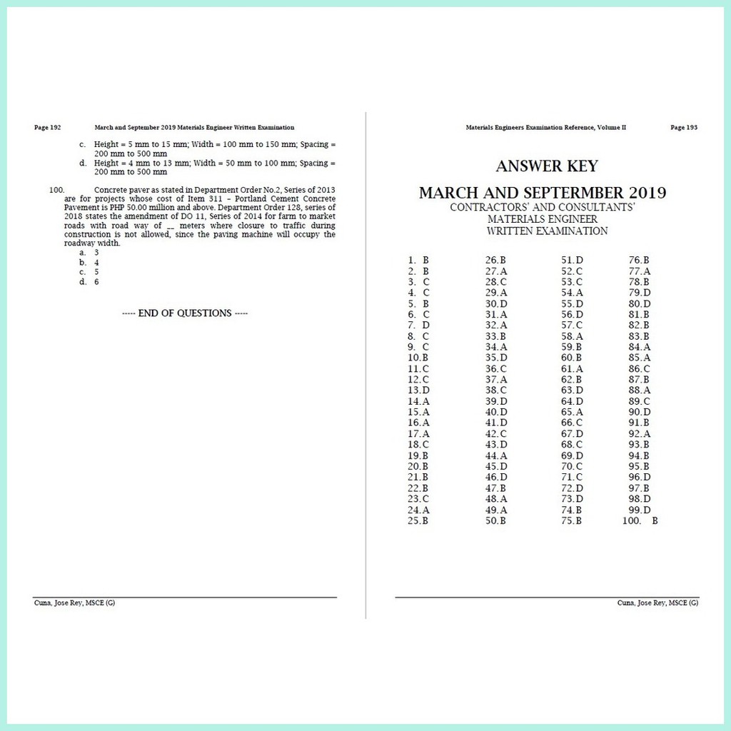 DPWH Exam Reviewer (Materials Engineers and Project Engineers) Volume 2 ...