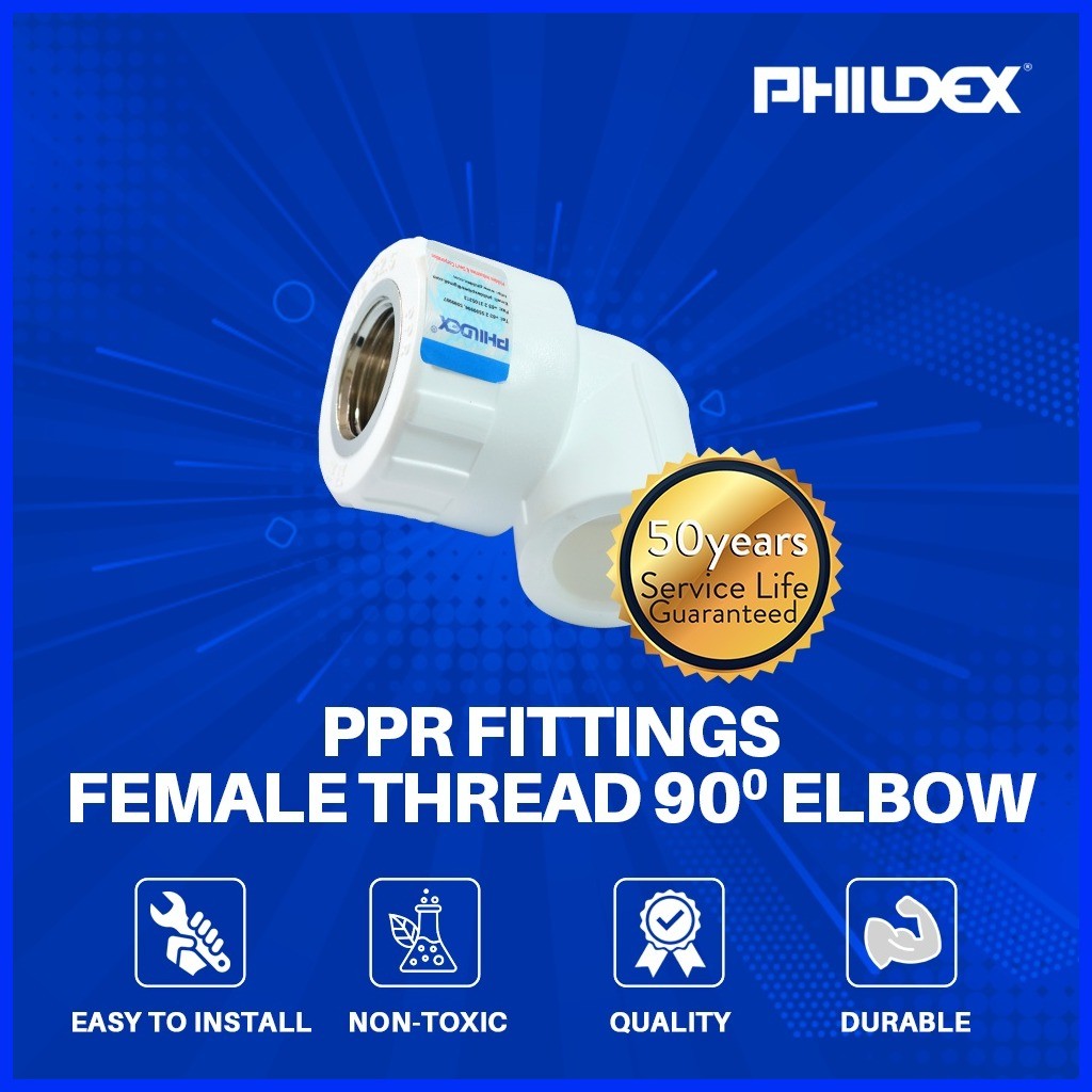 PHILDEX PPR Fittings - Female Thread 90° Elbow | Shopee Philippines