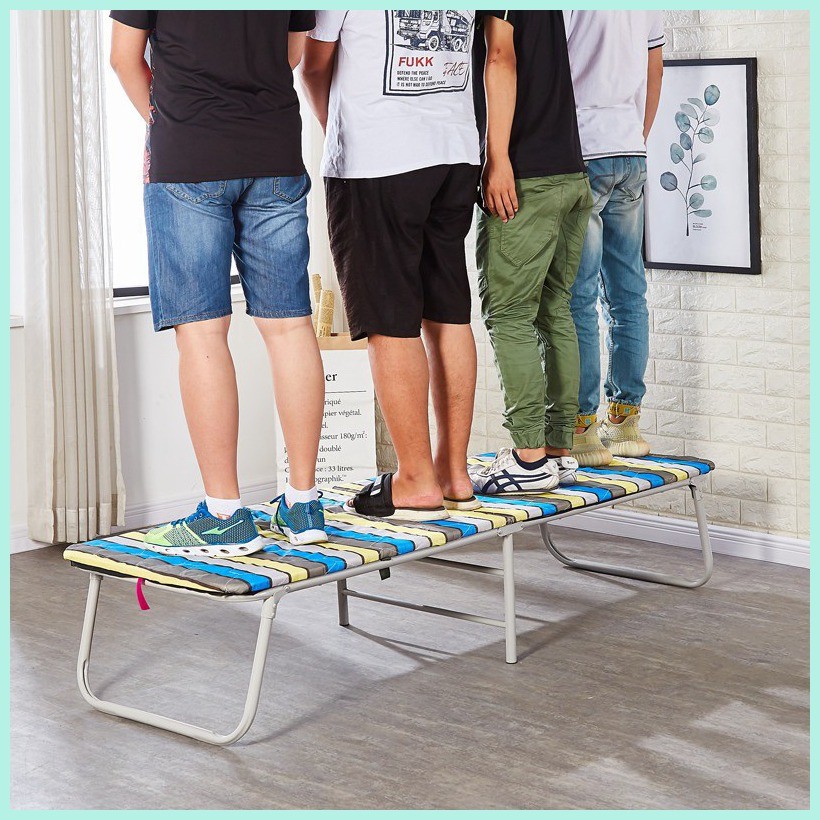 FOLDABLE WITH FOAM FOLDING BED METAL FRAME SAVE SPACE COMPORTABLE ...