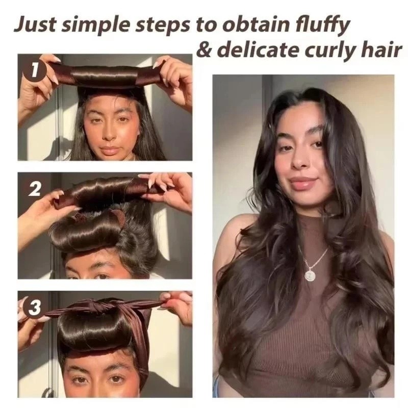 3Pcs Satin Hair Rollers Set for Heatless Curls No Heat Styling Tools ...