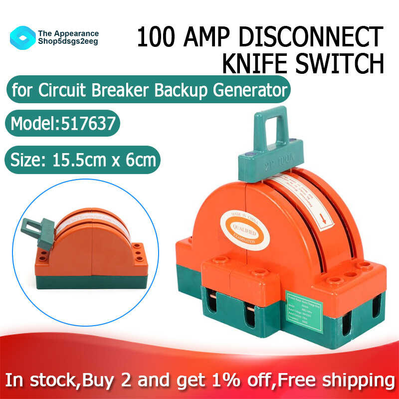 Stock][Cod]100A Two [In Pole Disconnect Double Throw Switch For Circuit ...