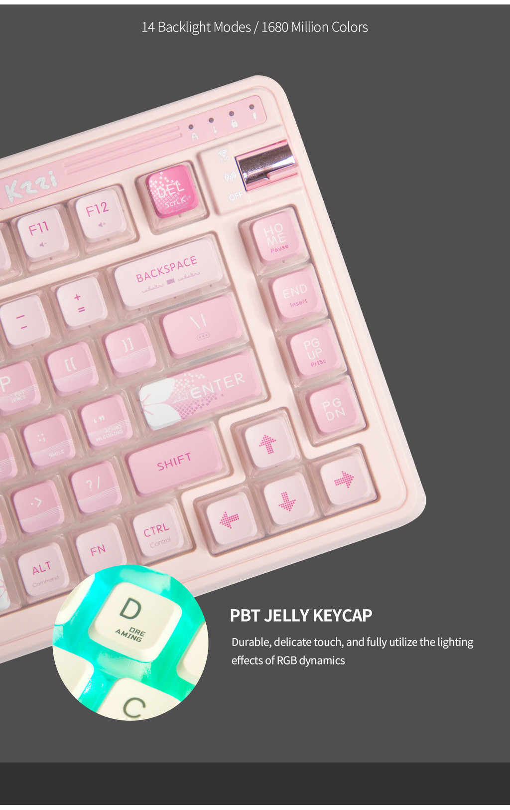 KZZI Kezhi K75 Pro+ Wireless Three-Mode Mechanical Keyboard Gasket ...