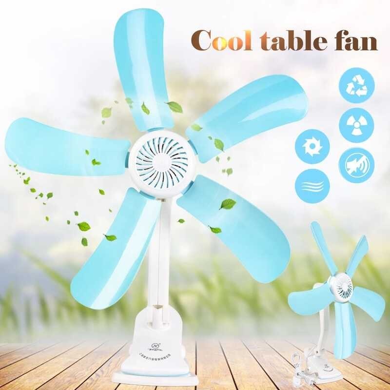 ESTELLE Portable Clip Electric Mini Fans /CLIP/ WALL/STAND Fan 5-leaf ...