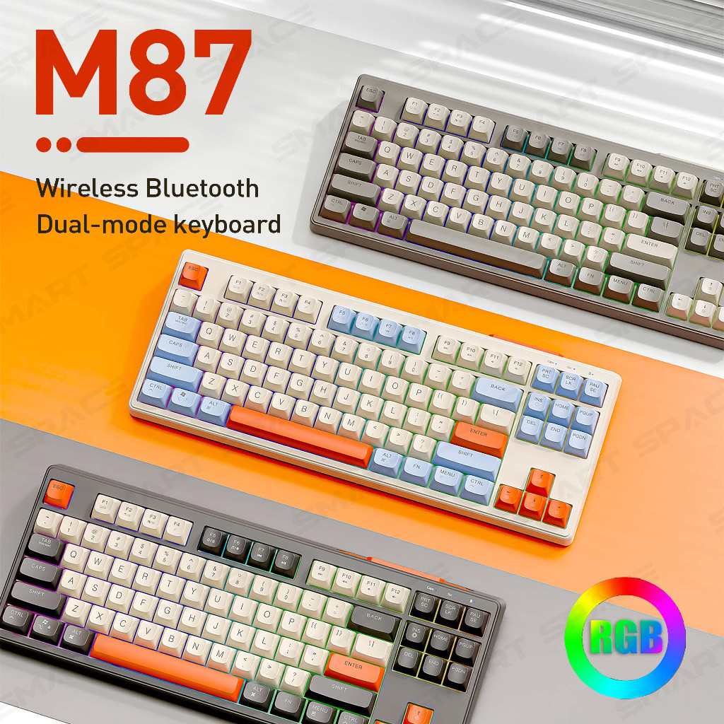 FIREWOLF Wireless Bluetooth Gaming Keyboard Rechargeable Illuminated ...