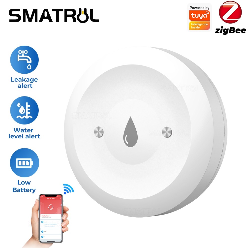 SMATRUL Tuya Zigbee Water Immersion Sensor Smart Life Leakage Sensor ...